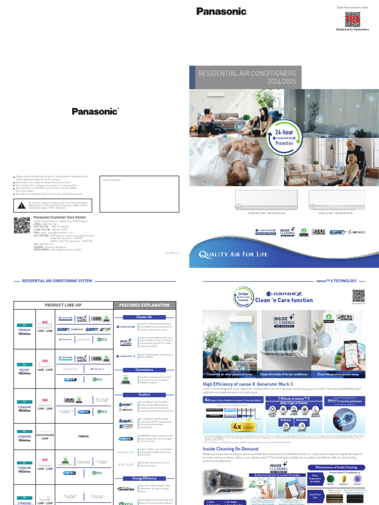 Panasonic RAC Catalogue 2024 Compressed | PDF | Humidity | Air Conditioning