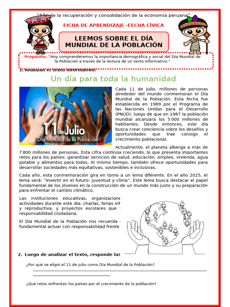 Día Mundial de la Población 2025 | PDF