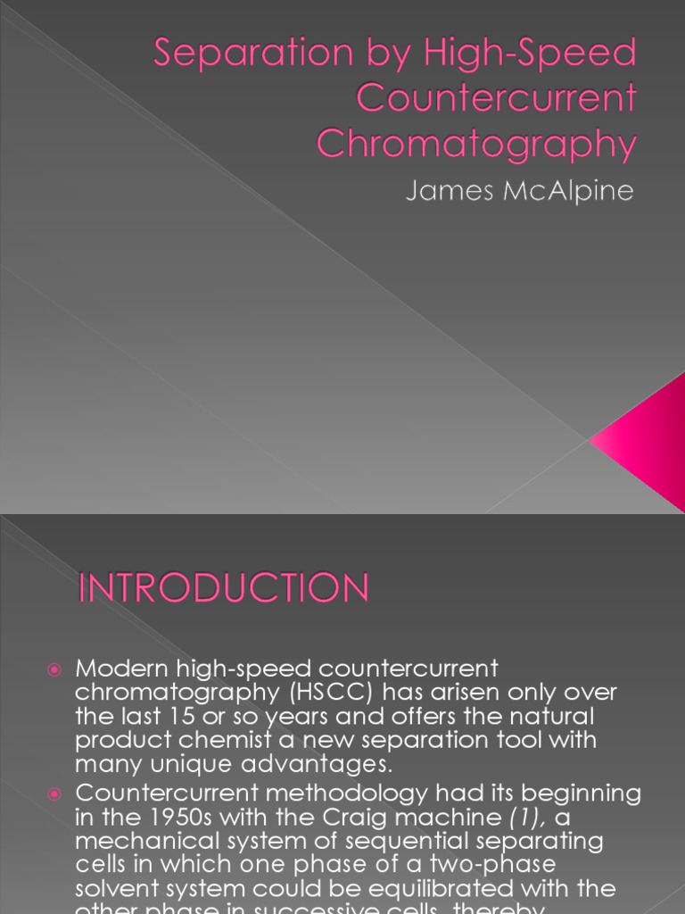 Separation by High-Speed Countercurrent Chromatography | PDF ...