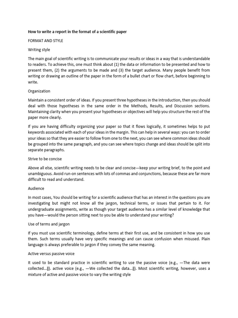 Scientific Report Writing Guide | PDF | Experiment | Statistics
