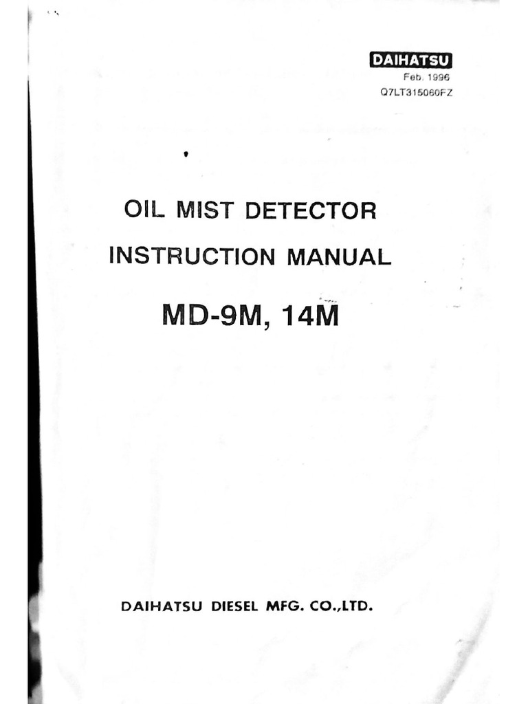 Oil Mist Detector | PDF