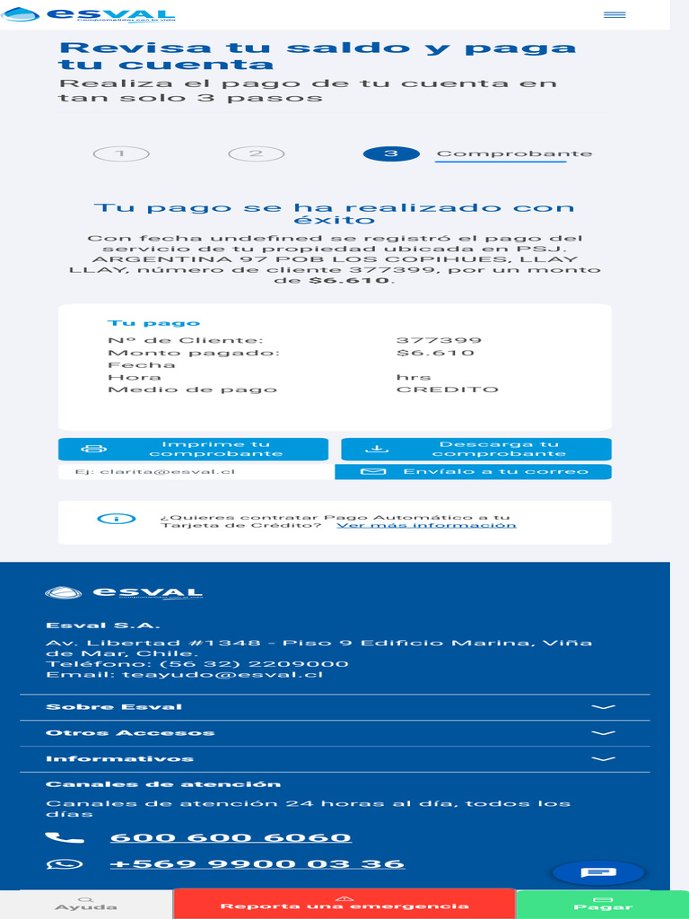 Esval - Consulta Tu Saldo y Paga Rápido | PDF