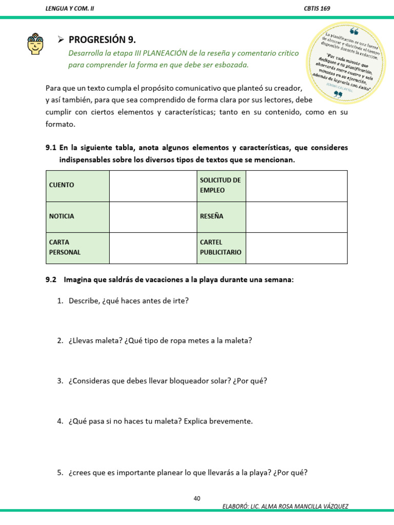 PROGRESIÓN 9 Lengua y Comunicación | PDF | Información | Conocimiento