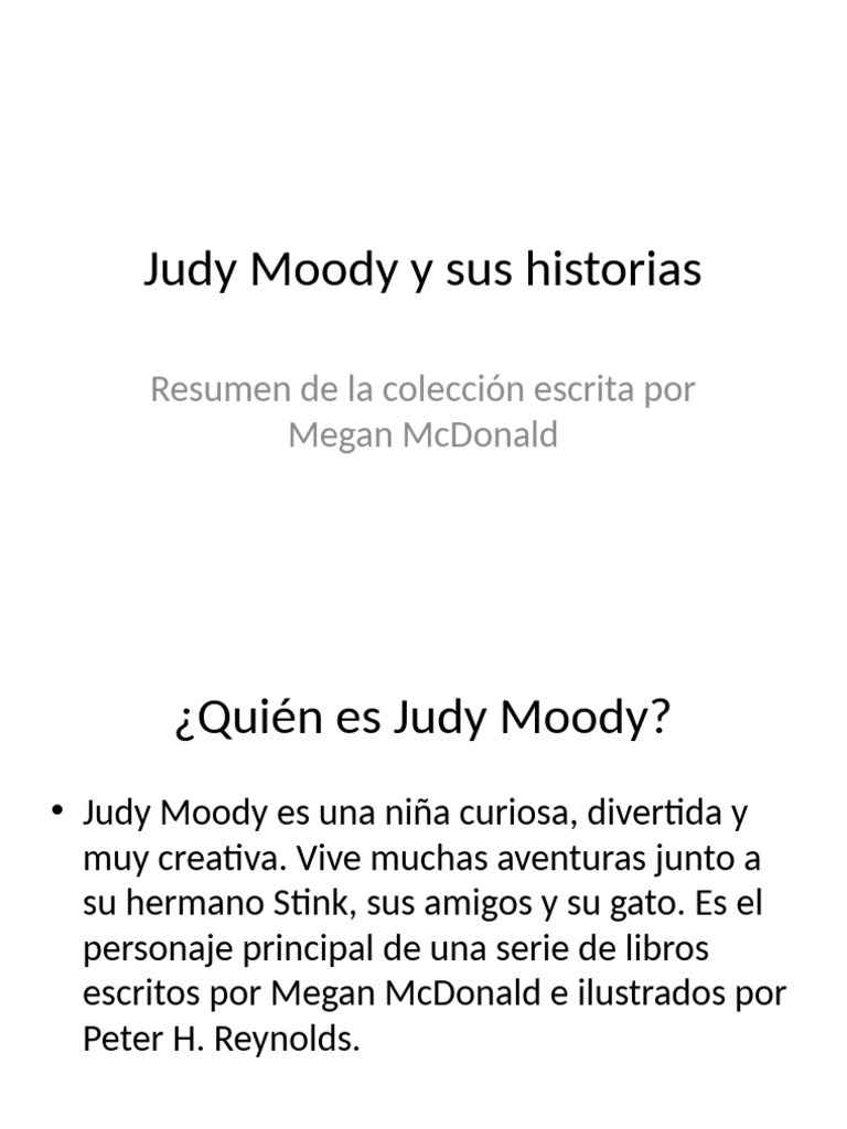 Judy Moody Presentacion | PDF