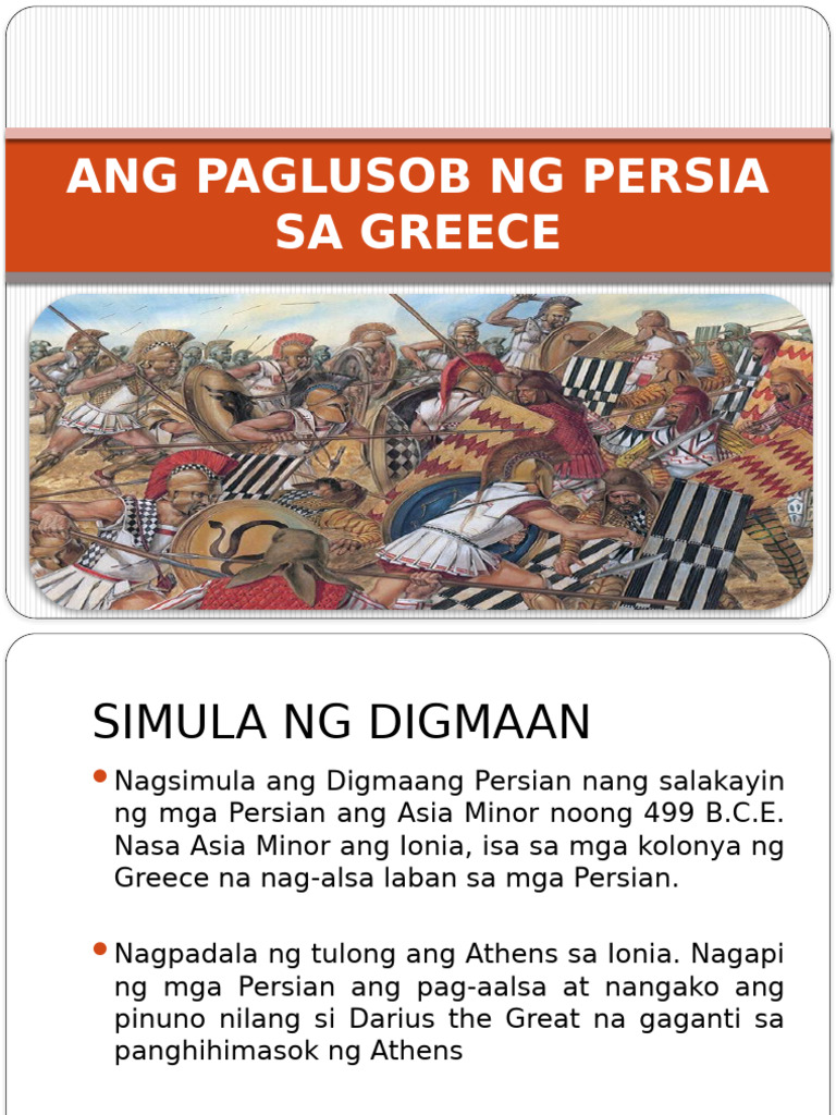 Ang Paglusob NG Persia Sa Greece | PDF