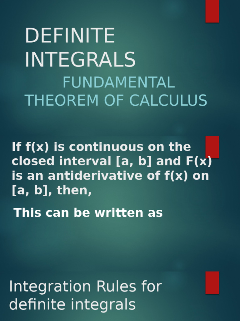 Definite Integrals | PDF