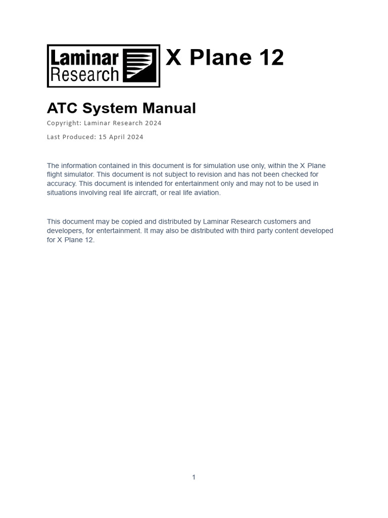 X-Plane 12 ATC System Manual | PDF | Air Traffic Control | Airport
