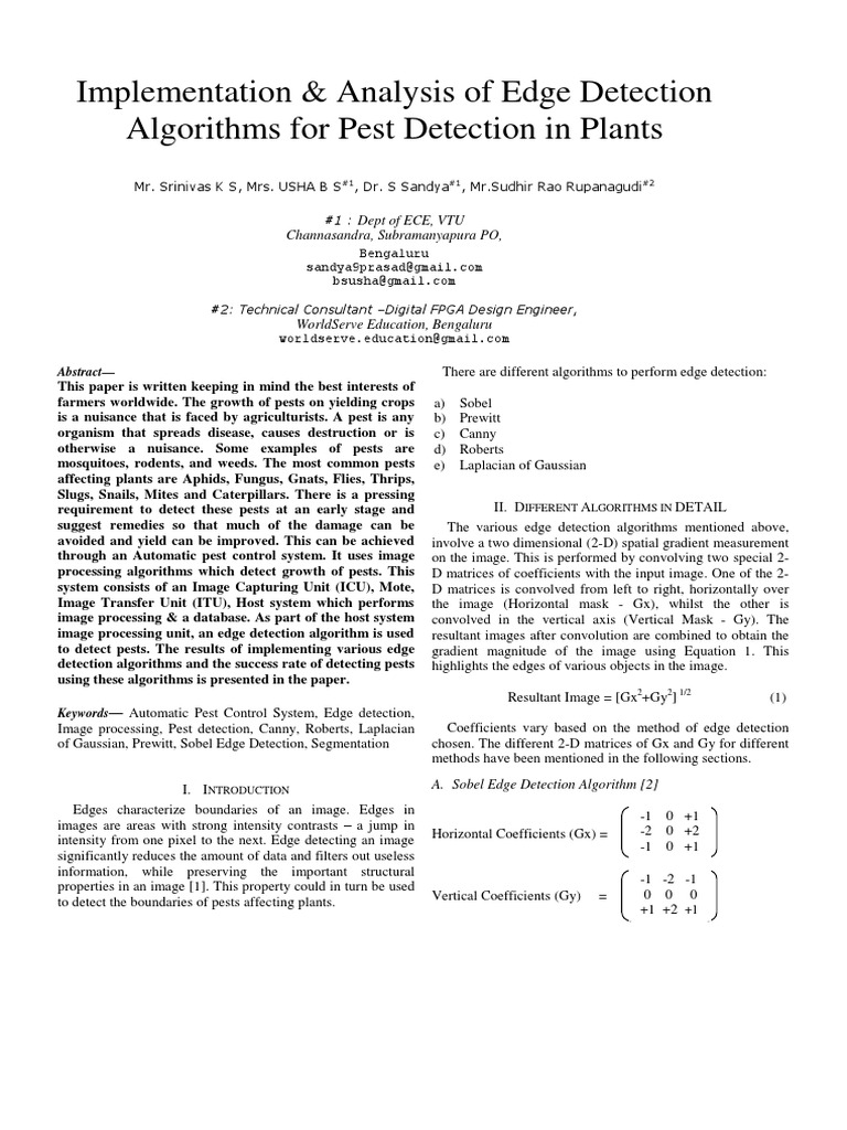 Pest Detection Pdf Computer Graphics Scientific Modeling