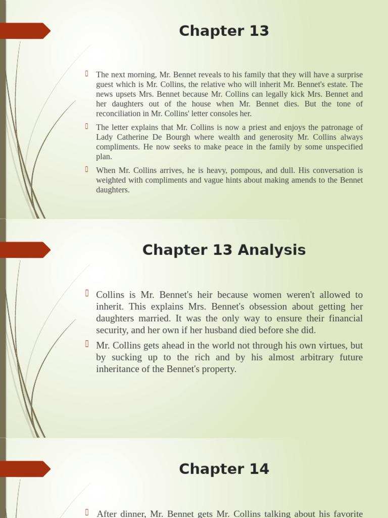 Pride & Prejudice Summary | PDF | Mr. Darcy | Pride And Prejudice