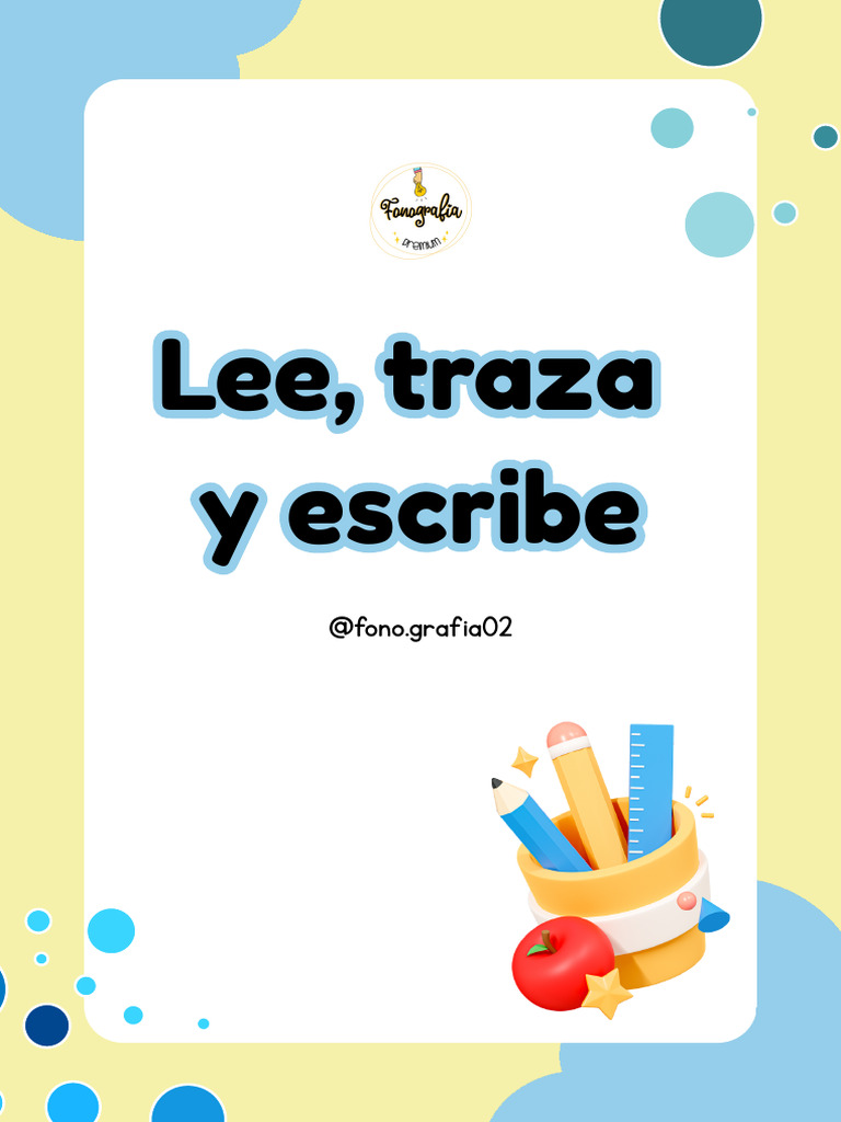 Lee, Traza y Escribe: Actividades educativas | PDF