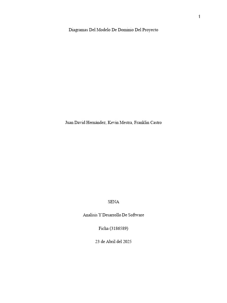 Diagramas Del Modelo Del Dominio | PDF