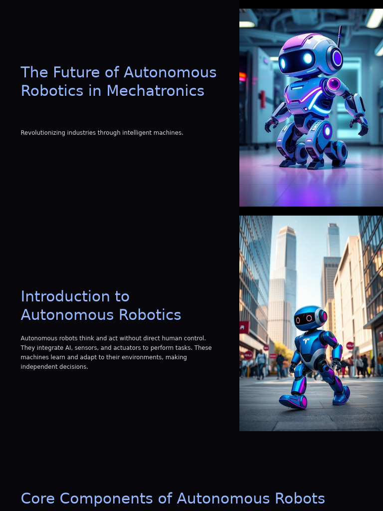 The Future of Autonomous Robotics in Mechatronics | PDF | Robotics | Robot