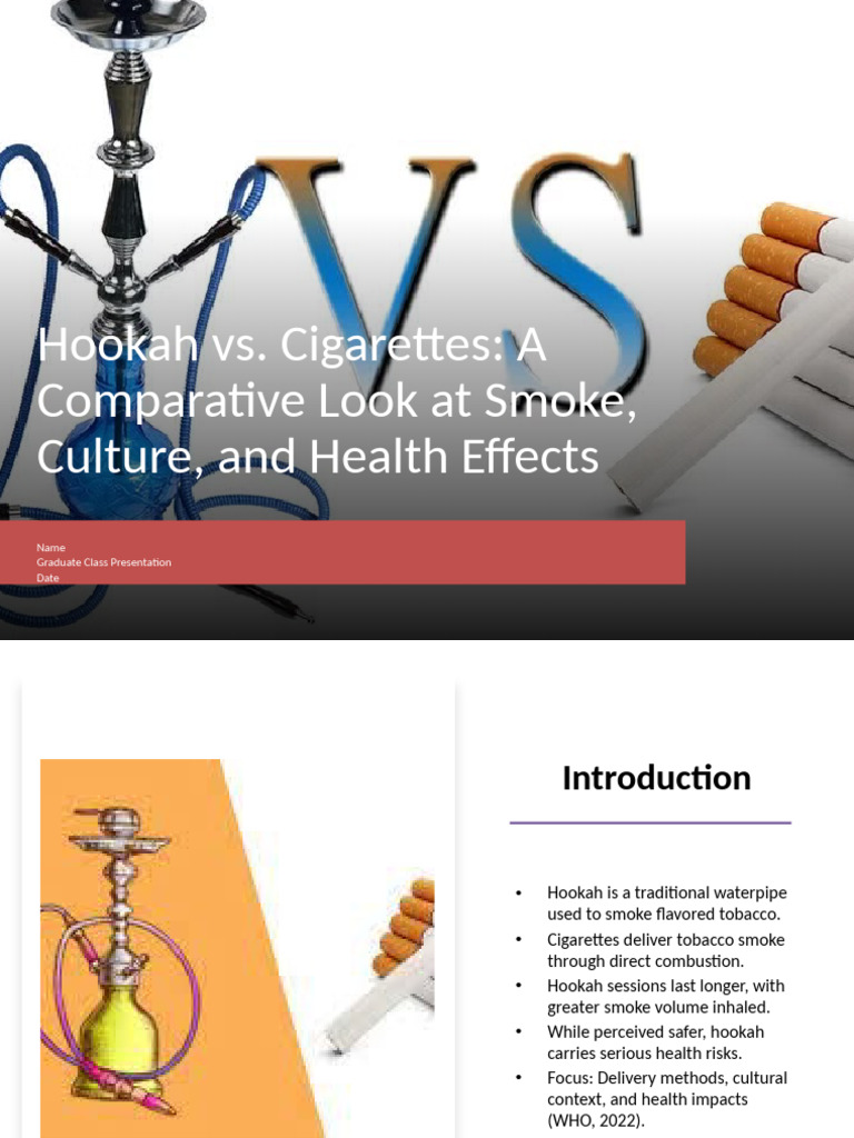 Hookah Vs Cigarettes Presentation | PDF | Particulates | Determinants ...