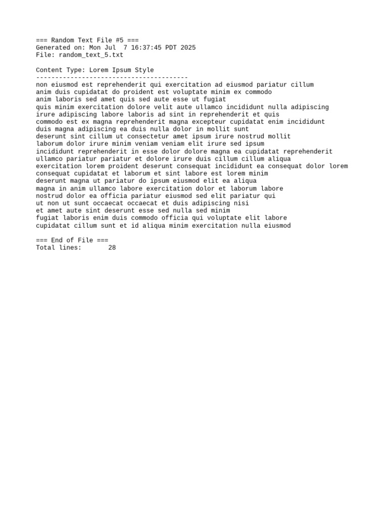 Random Text 5 | PDF