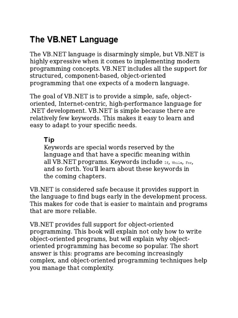 Jesse Liberty - Learning Visual Basic .NET (2002, O'Reilly Media) - Libgen - Li - Part1 - Part4 ...