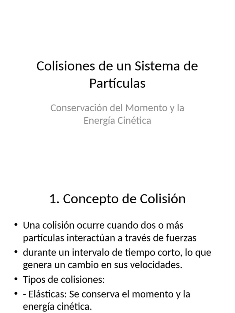 Colisiones Sistema de Particulas | PDF