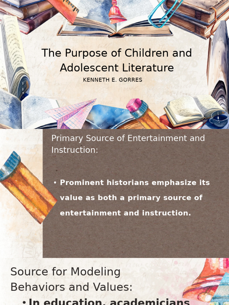 Colorful Handcrafted Literature Creative Education Presentation | PDF
