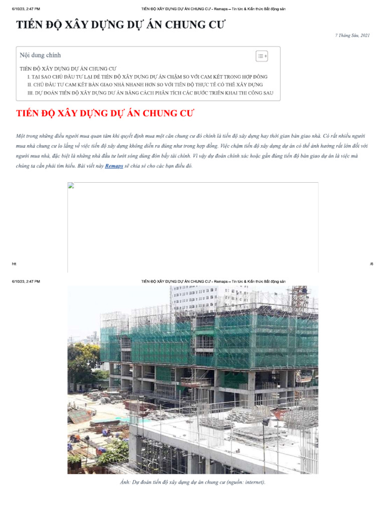 Tien Do Xay Dung Chugn Cu 1 | PDF