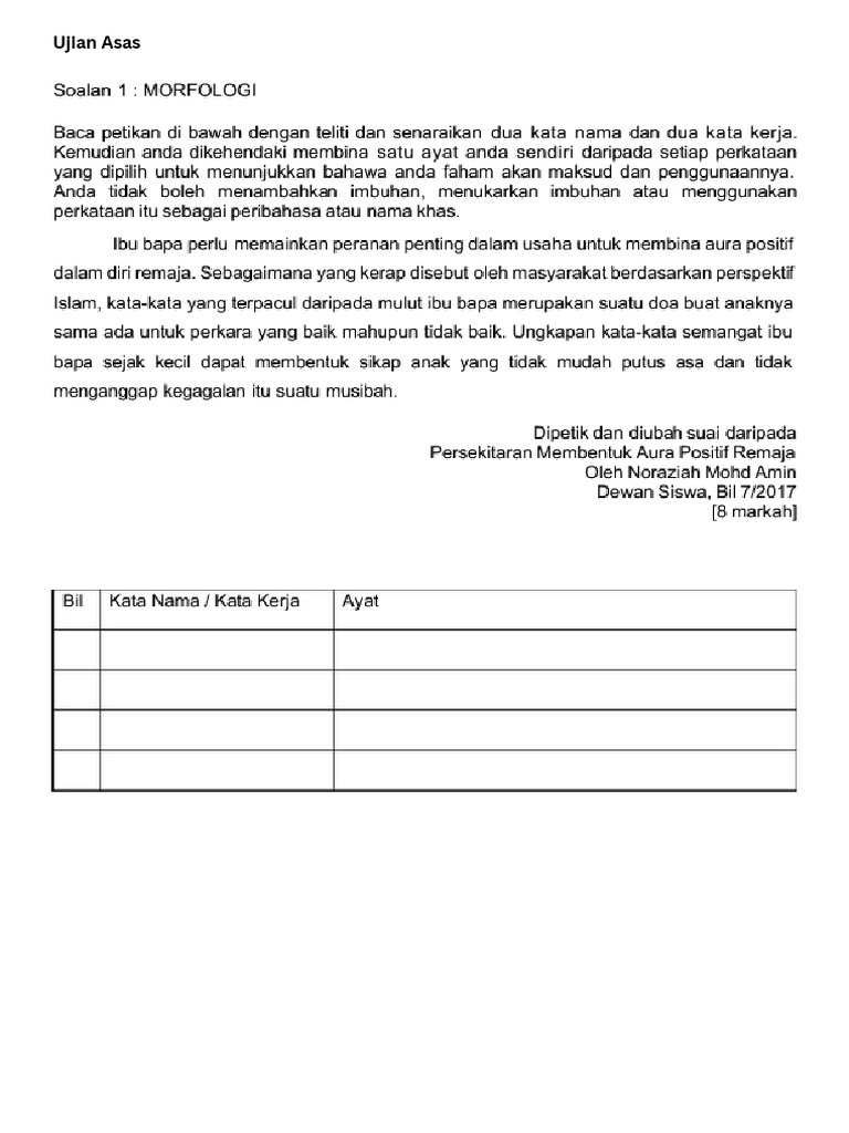 Ujian Asas | PDF