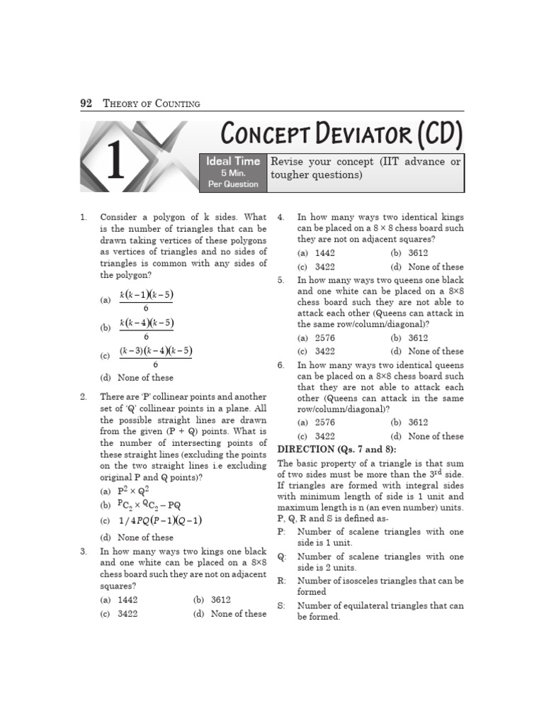 Theory of Counting (Permutation - Gajendra Kumar.97-100pdf | PDF | Triangle | Line (Geometry)