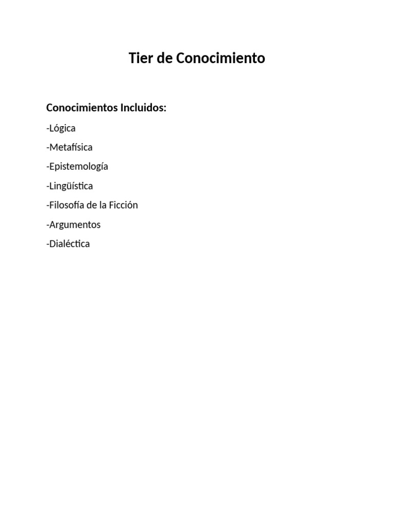 Tier de Conocimiento | PDF | Dialéctico | Causalidad
