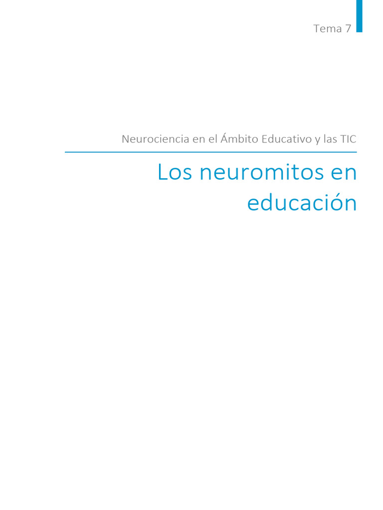 Tema 7 - Los Neuromitos en La Educacion | PDF | Hemisferio cerebral ...