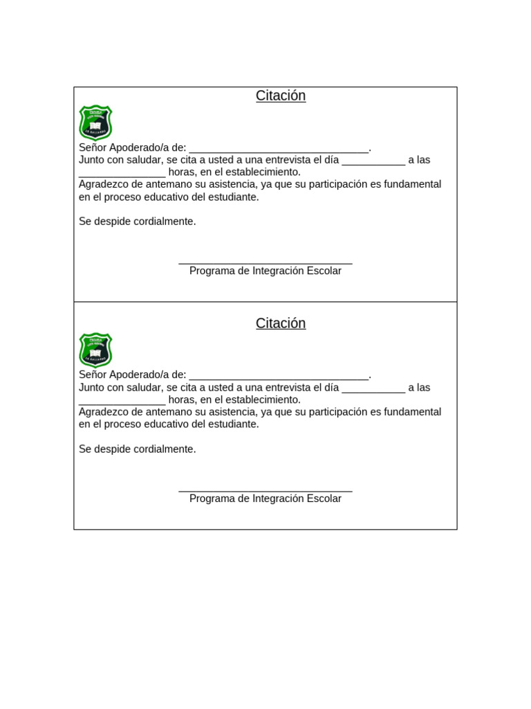 Citaciones Apoderados4 | PDF
