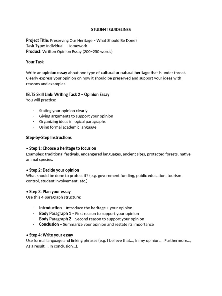 Unit 6 Project - Student Guidelines | PDF | Essays | Reason