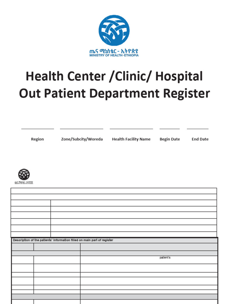 OPD Register Format and Guidelines | PDF | Tuberculosis | Health Sciences