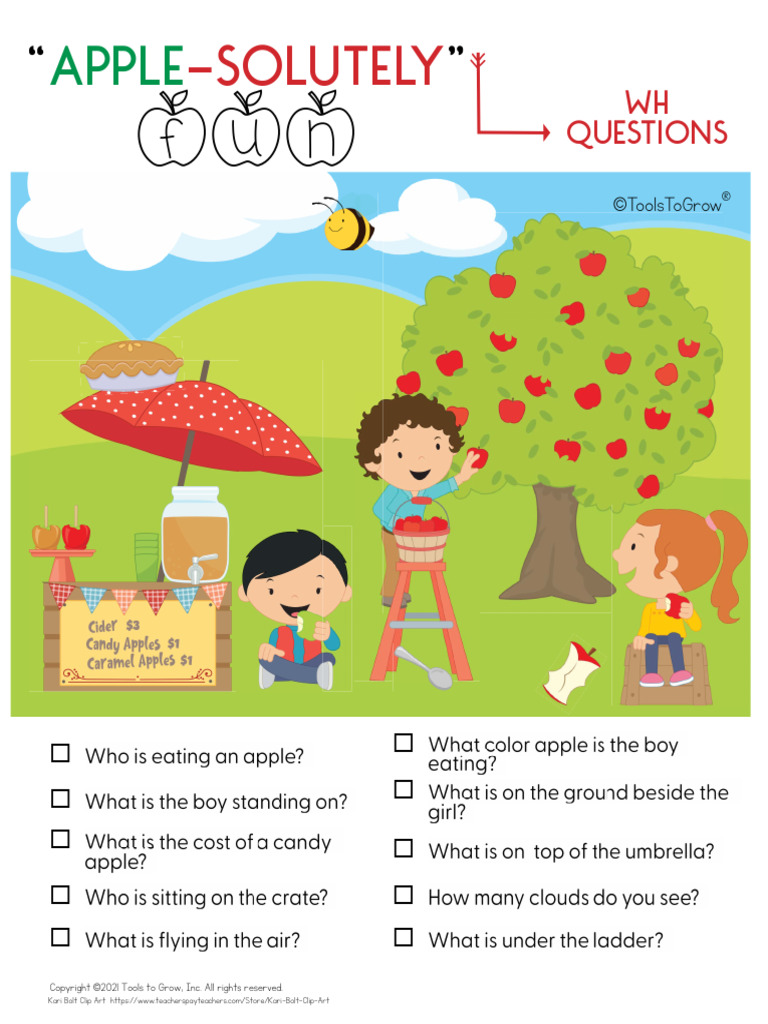 MHT - Apples WH Question Scene | PDF