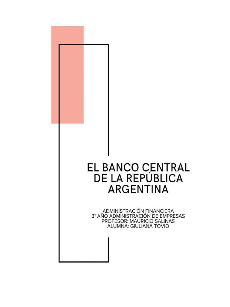 Funciones y Rol del BCRA en Argentina | PDF