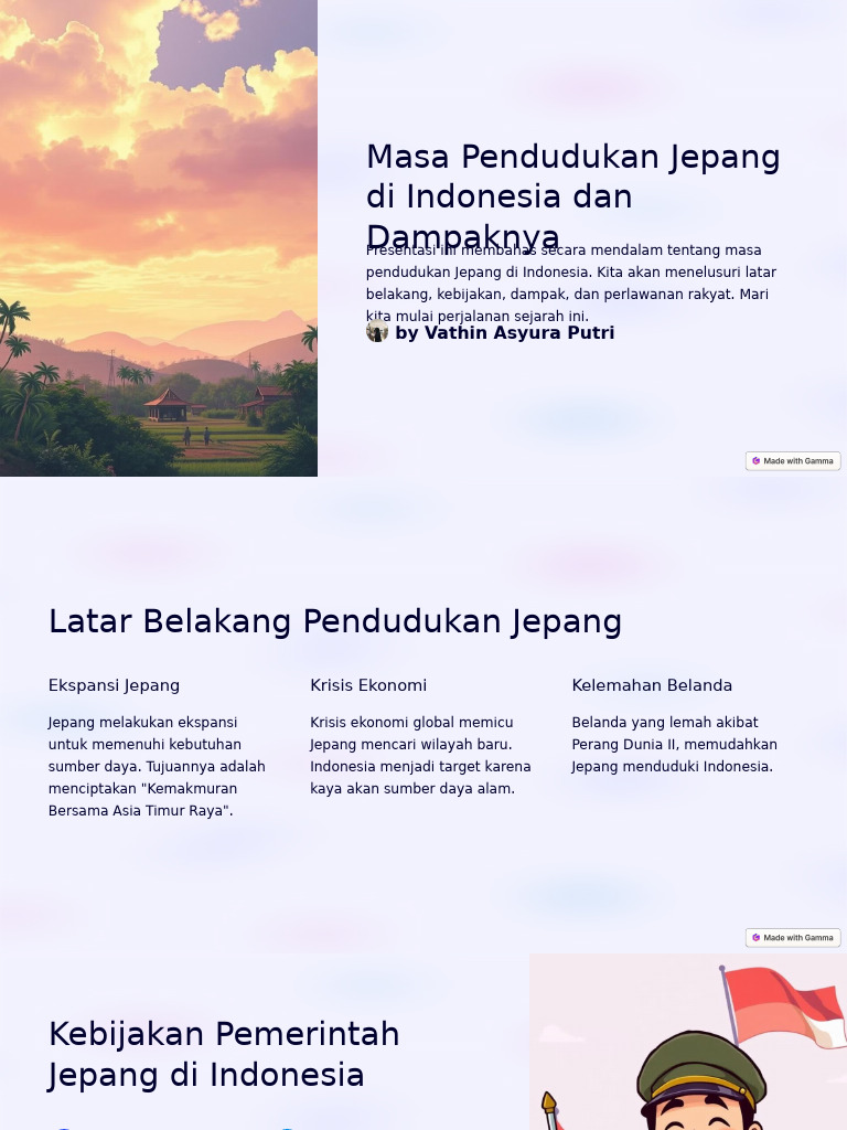 Masa Pendudukan Jepang Di Indonesia Dan Dampaknya | PDF