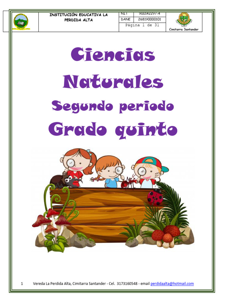 Guía de Ciencias Naturales 5° Grado | PDF | Respiración | Branquia