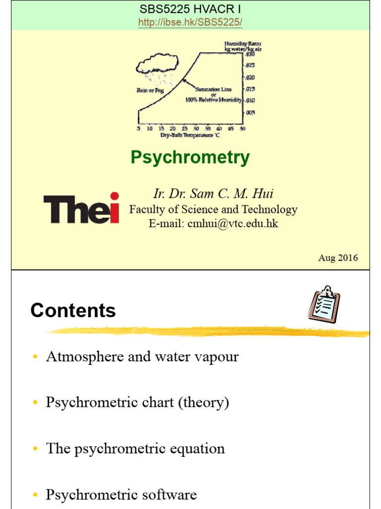 Psychrometric Chart Explanation | PDF | Humidity | Physical Quantities