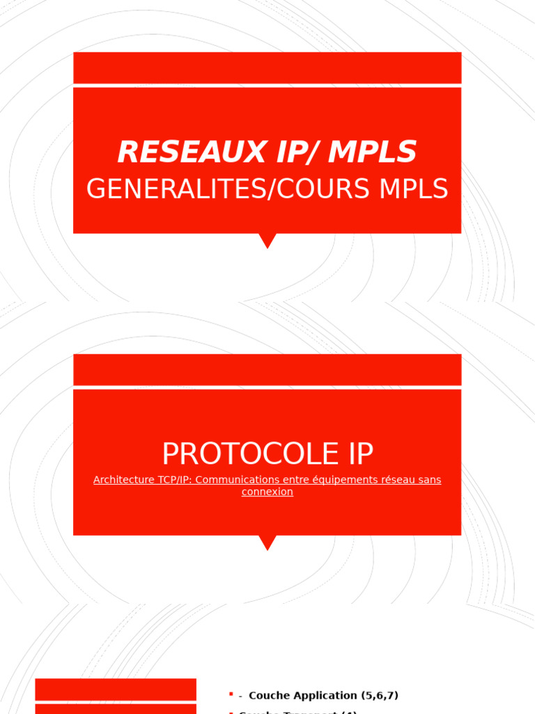 Réseaux IP/MPLS : Concepts et Protocoles | PDF | Mise en réseau ...