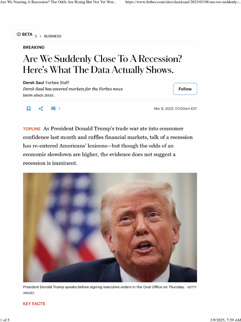 Are We Suddenly Close To A Recession | PDF | Recession | Business Cycle