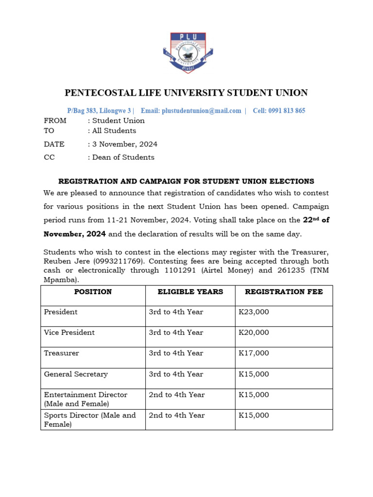 MEMO SU Elections | PDF