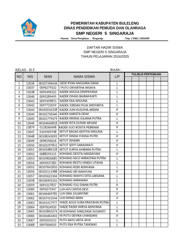 Absen Dan Nilai | PDF