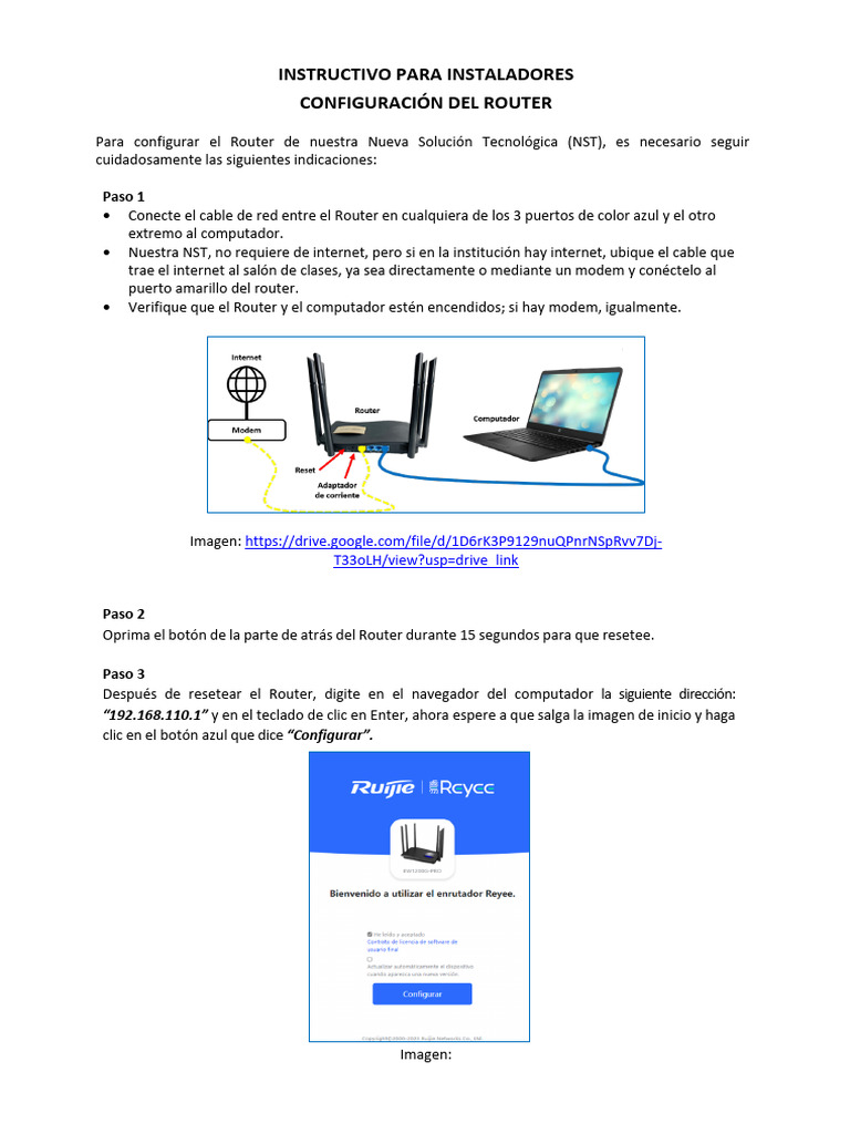 Guía de Configuración del Router NST | PDF | Enrutador (Computación ...
