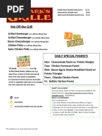 LSU 459 Dining Hall Menu for Oct 15 | PDF | Spanish Cuisine | Roasting