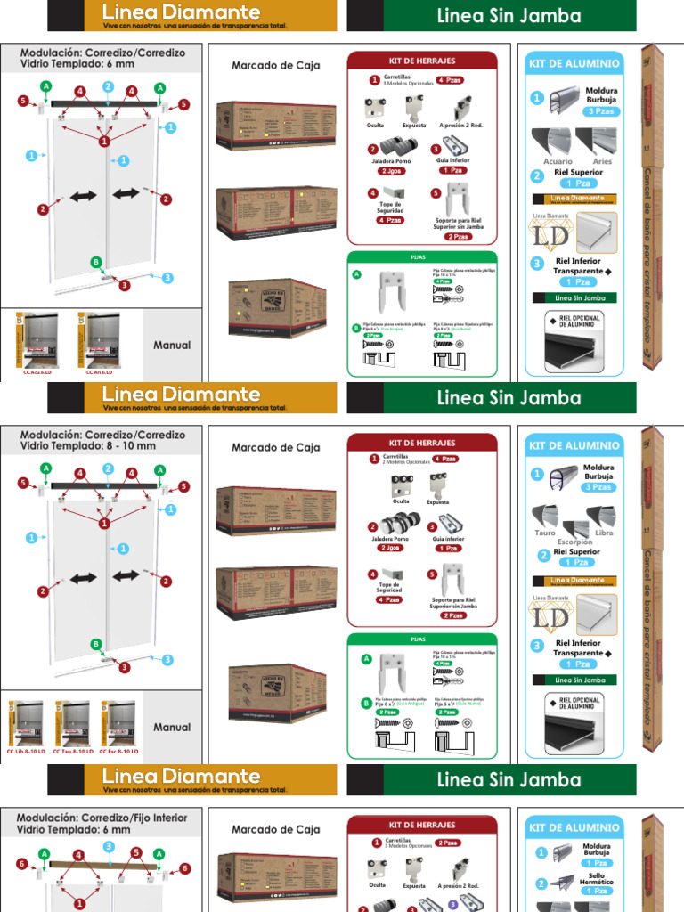 Kit de Herrajes para Cancel de Baño | PDF | Materiales