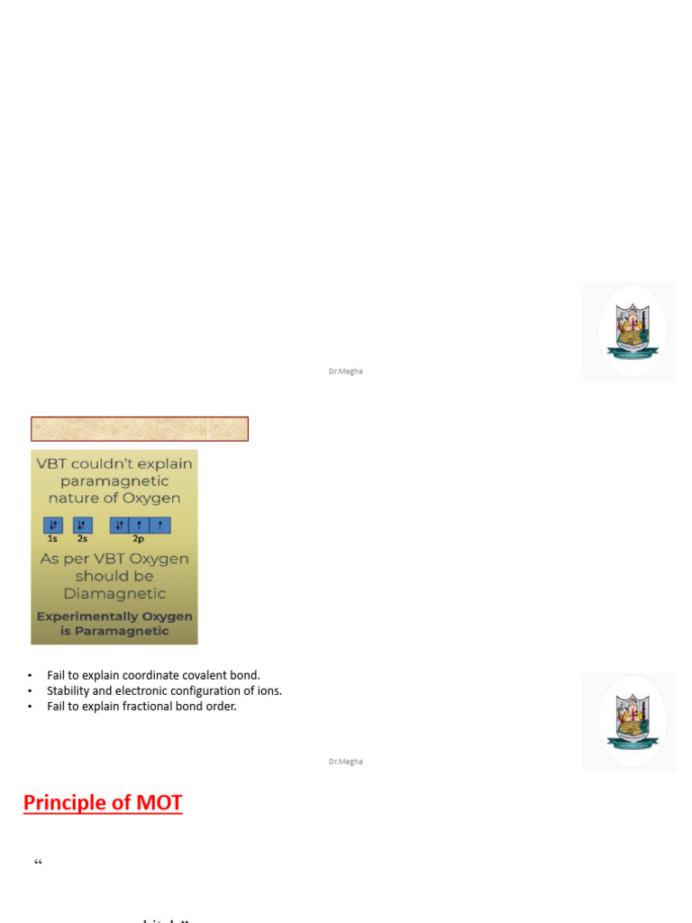 MOT Postulates Bonding and Antibonding Gerade and Ungerade New | PDF ...