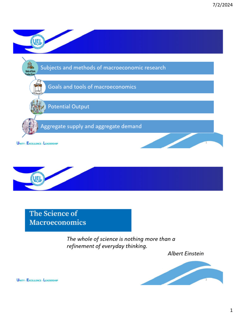 Chapter 1 - General Introduction of Macroeconomics | PDF ...