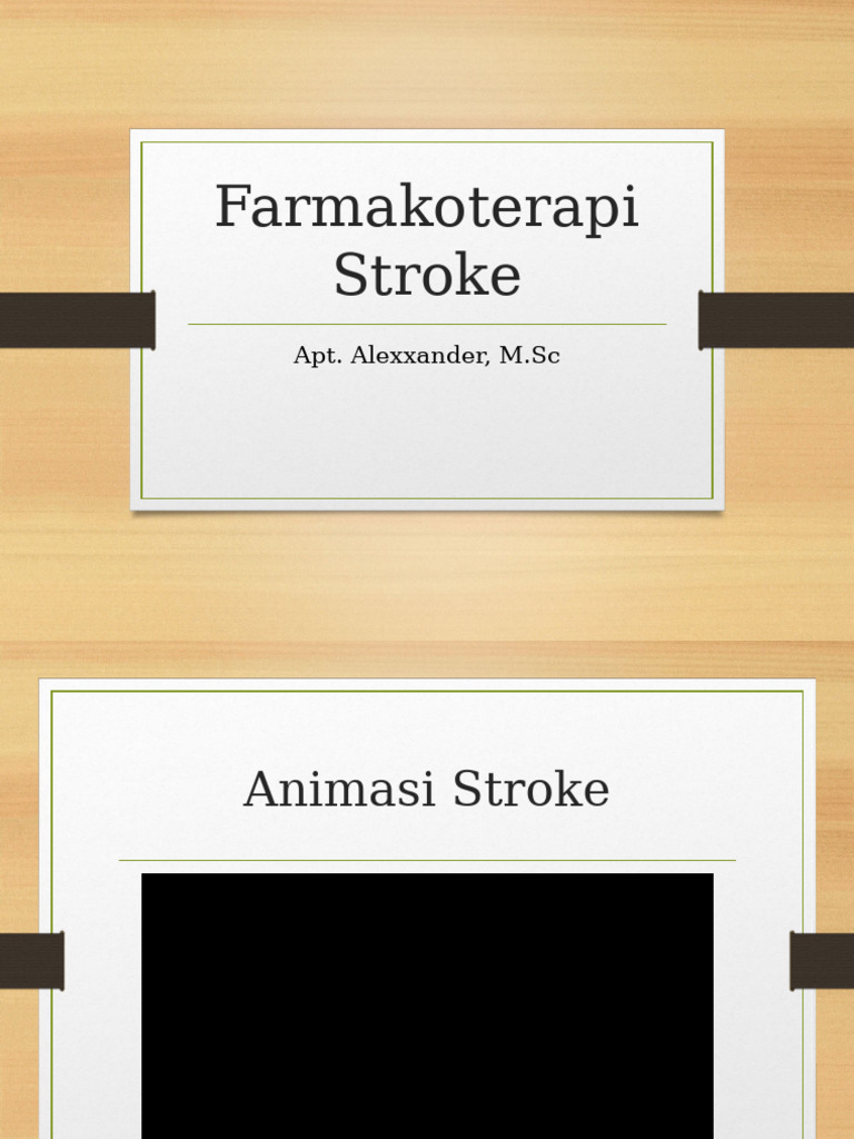 Farmakoterapi Stroke | PDF