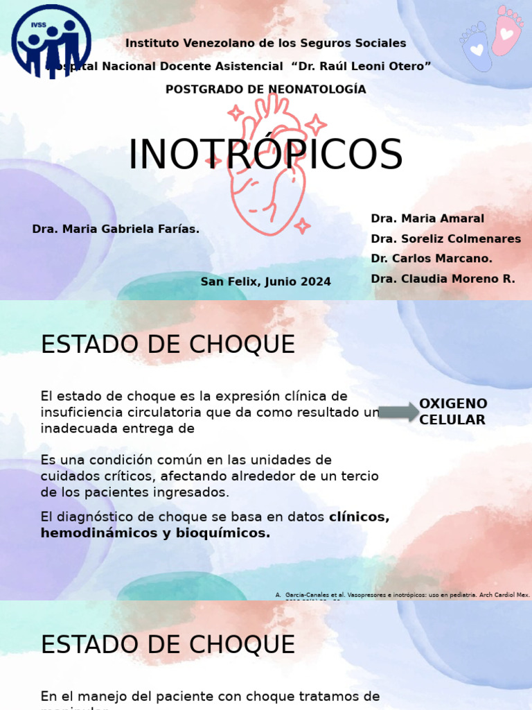 INOTROPICOS | PDF | Dopamina | Especialidades Medicas