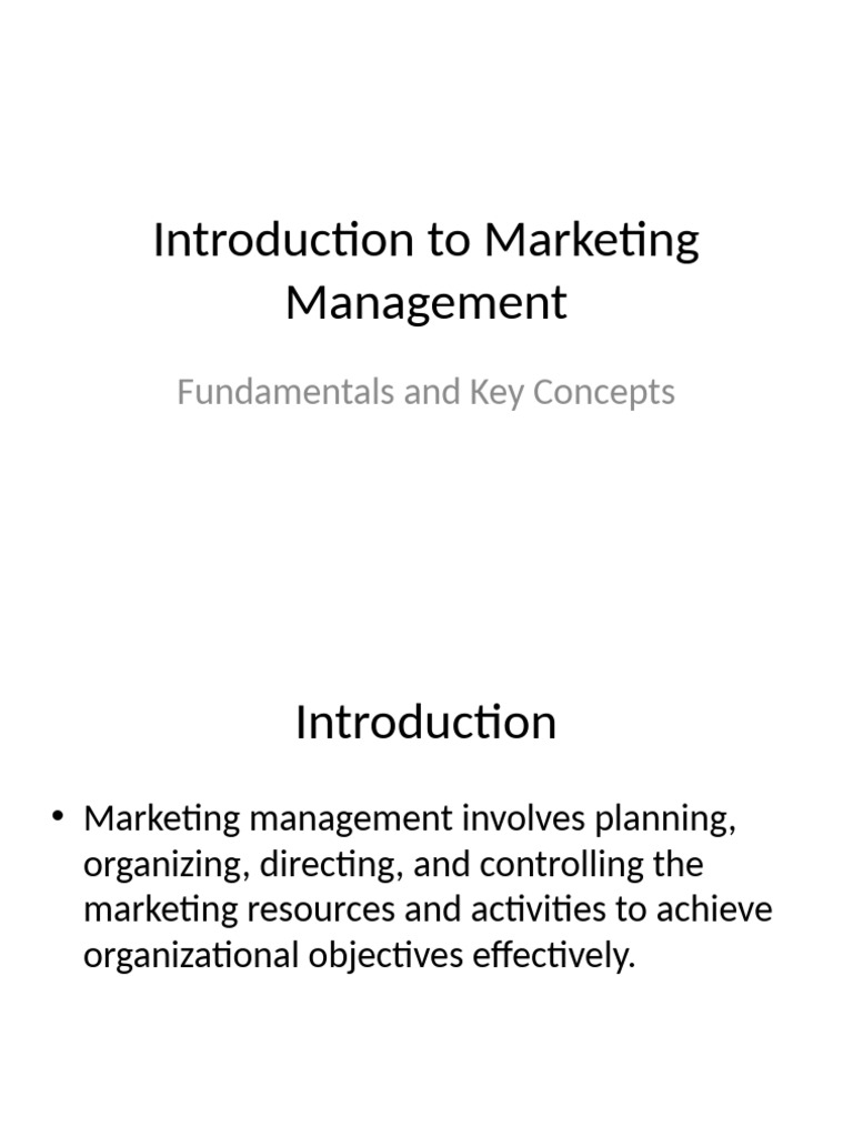 Marketing Management Essentials | PDF