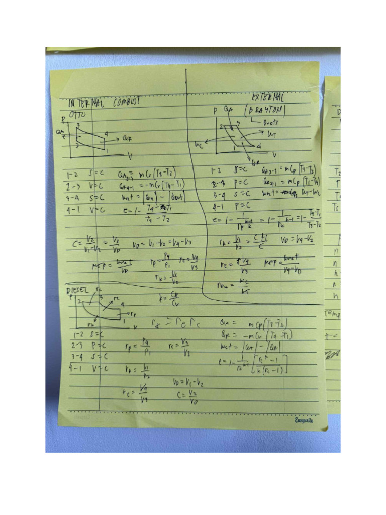 Internal Combust Cycle | PDF
