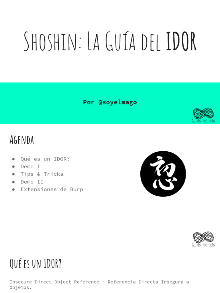 Shoshin - La Guía Del IDOR | PDF