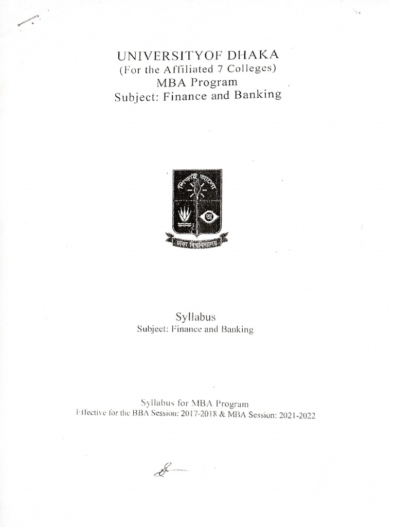 Mba Syllabus? | PDF