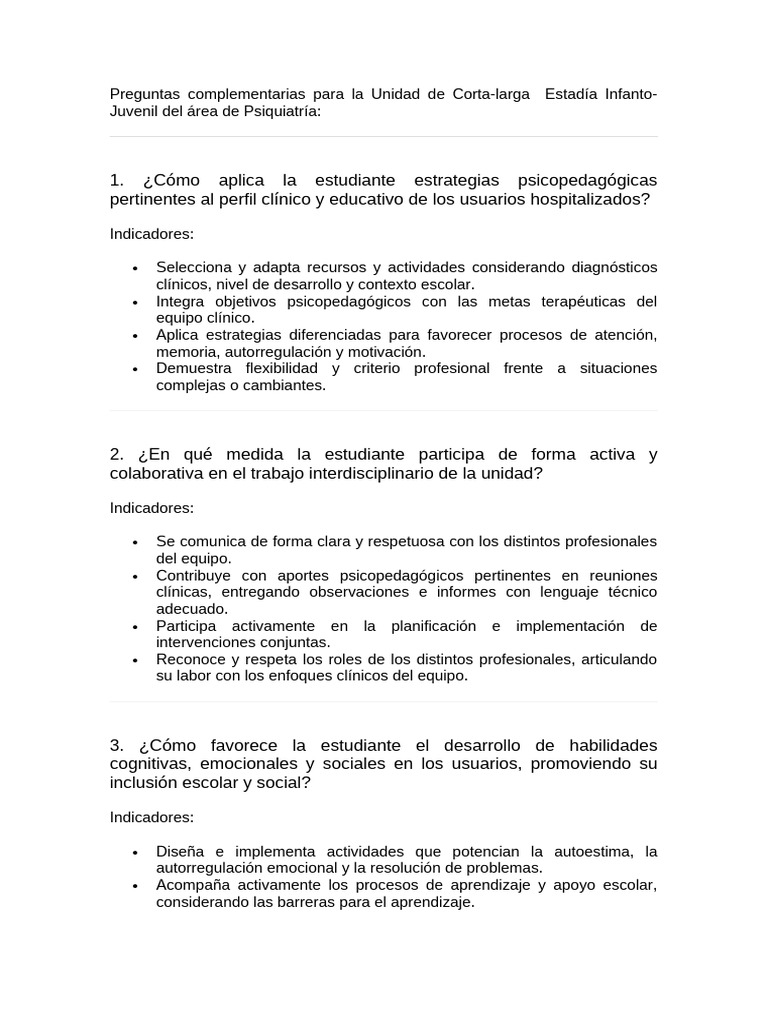 Preguntas Complementarias para La Unidad de Corta | PDF